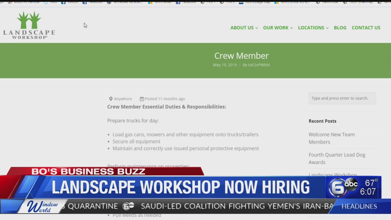 Landscape Workshop hiring