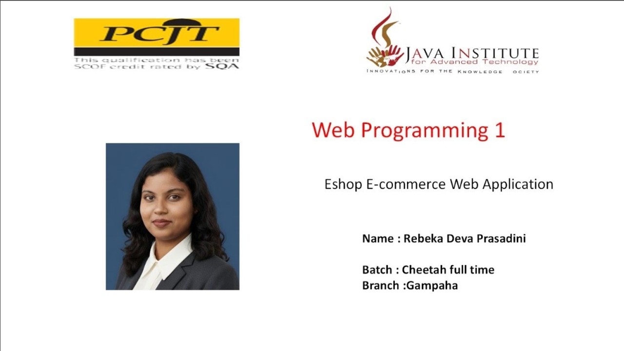 Web Programming 01 | E-Shop Project | Task 10 | Java Institute