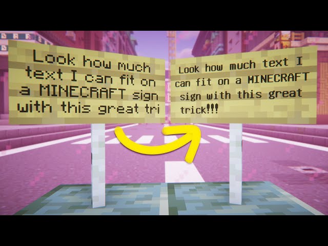 Minecraft player shares trick to add more text on signs