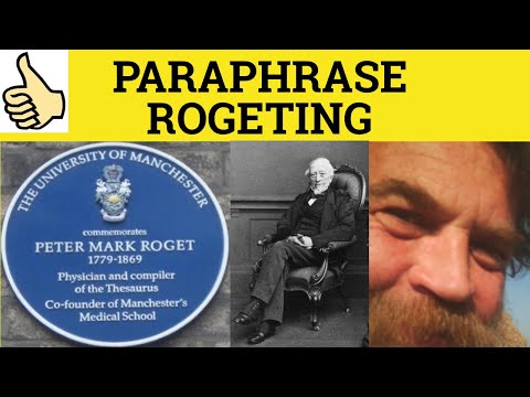 π΅ Paraphrase - Rogeting - Paraphrase Meaning - Rogeting Examples - Paraphrase Definition