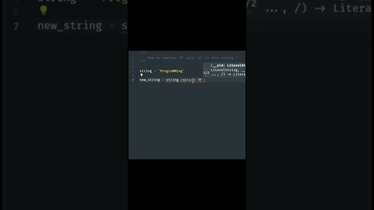 Python: replace() function in 20 seconds ! #shorts #python