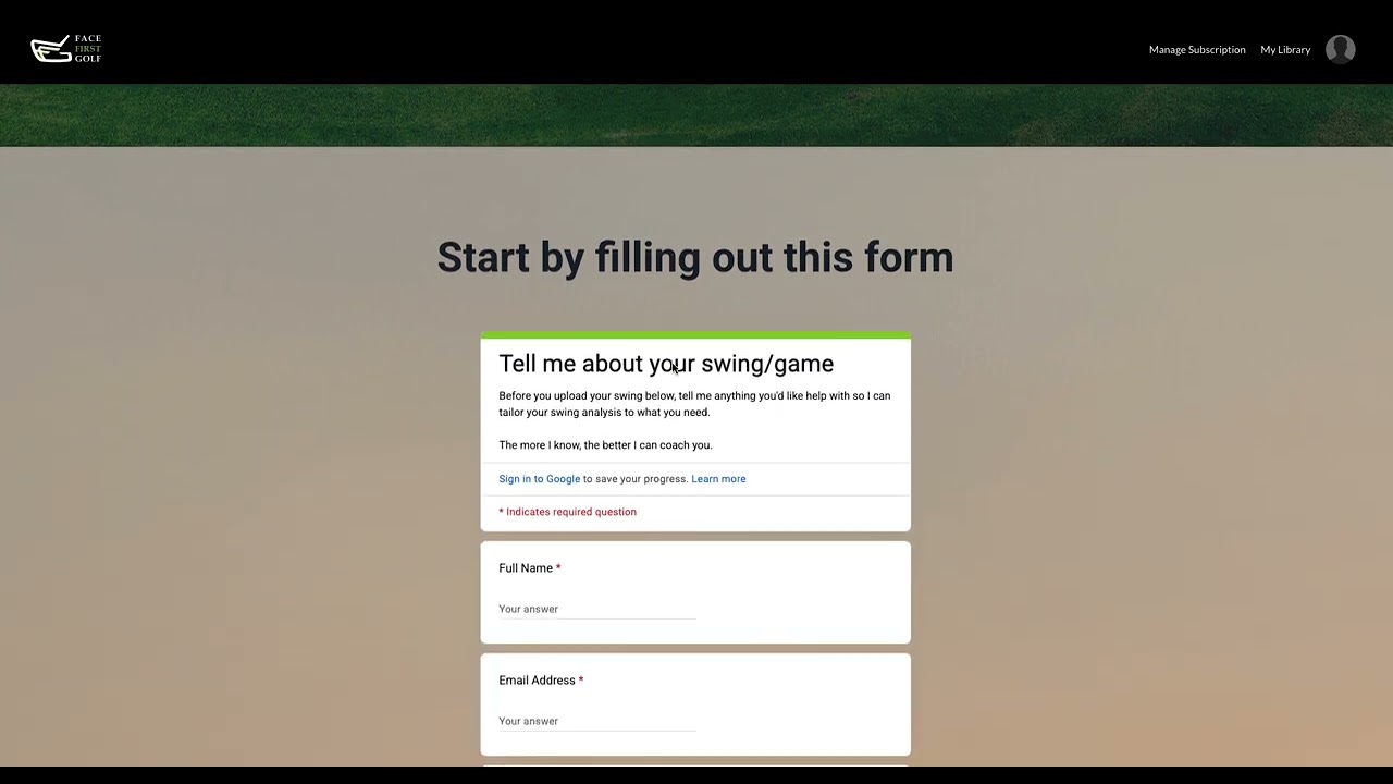 Improved flow for personal swing analysis