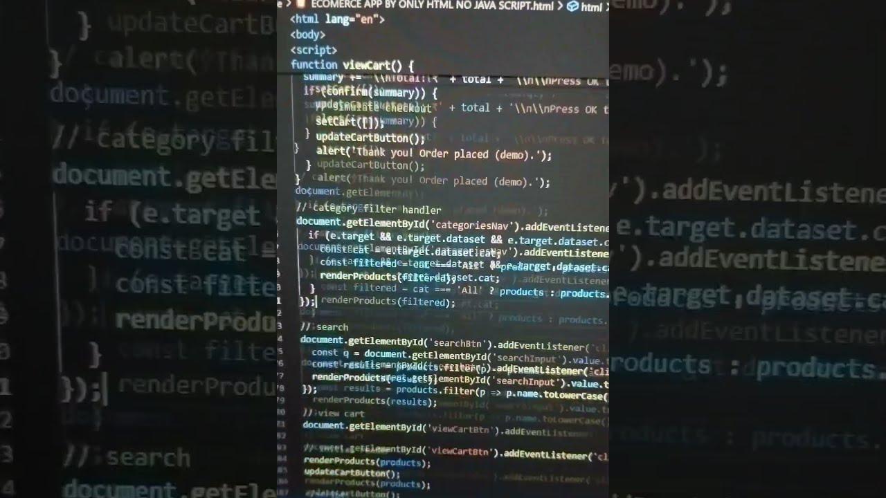 Ecommerce App Development Using Only HTML | Beginner Tutorial