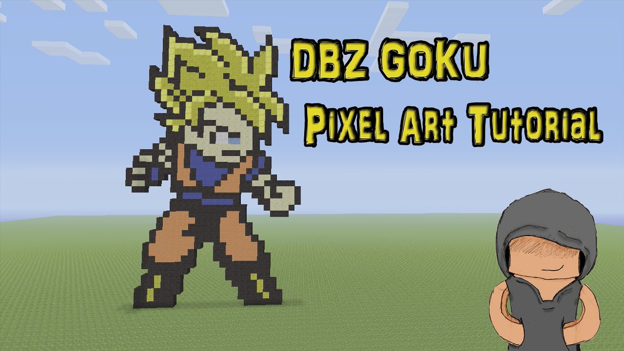 Minecraft Pixel Art Tutorial: Super Saiyan Goku