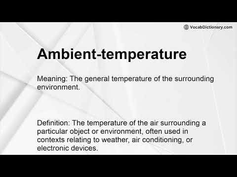 Ambient-temperature Meaning