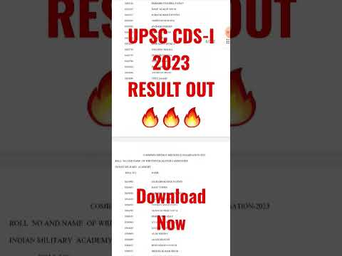 UPSC CDS-I 2023 Result out π₯π₯π₯ Download Now #upsc #upsccds #cds #cdsexam #upsccds2023 #cdsresult