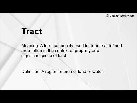 Tract Meaning