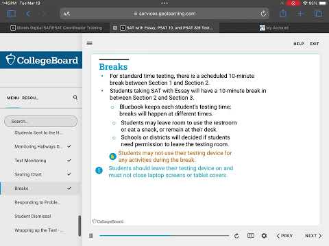 PSAT/SAT -Testday Toolkit: Breaks