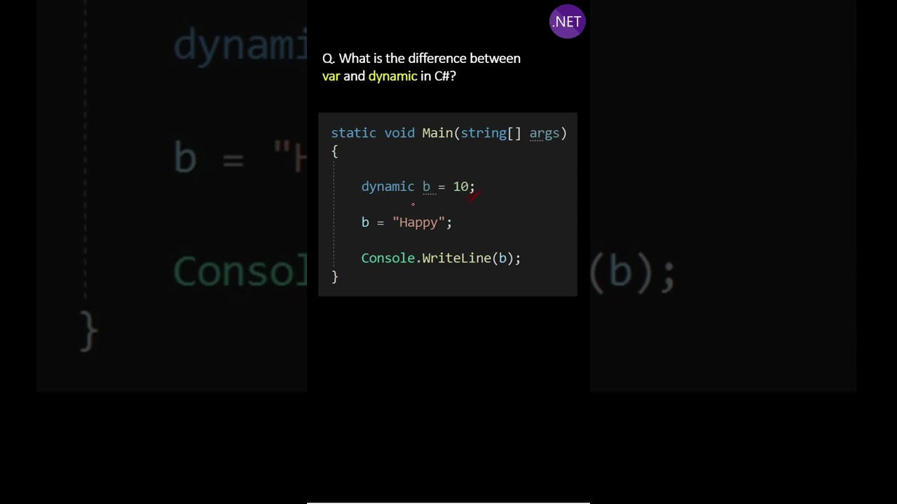 What is the difference between var and dynamic in C# ?