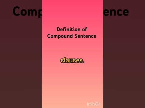 what is a compound sentence #definition of compound sentence #examples of compound sentence