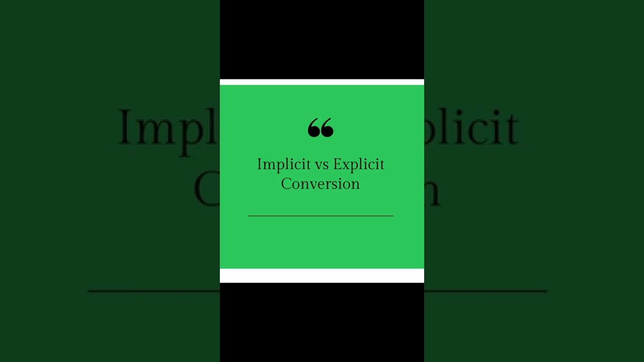 Python Implicit vs Explicit Conversion I Python Tutorial for Beginners #short #shorts #shortvideo