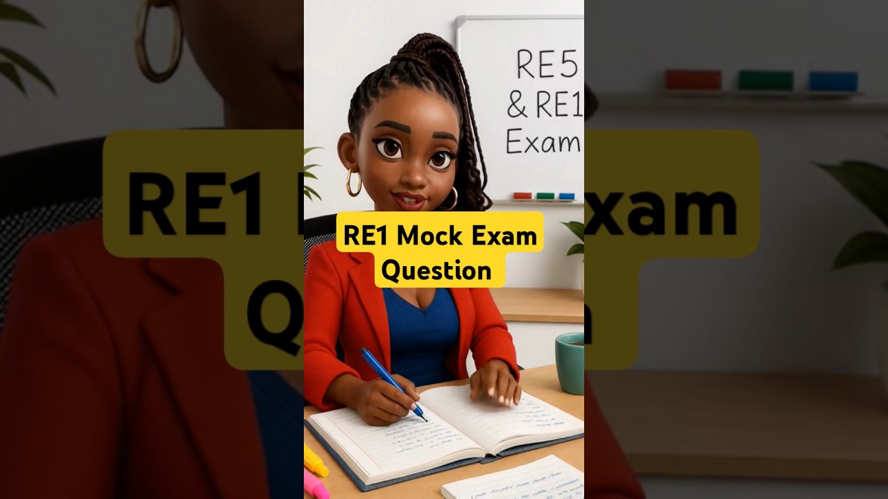 📚Practice question for your RE1 exam 📘NB! All questions are multiple choice