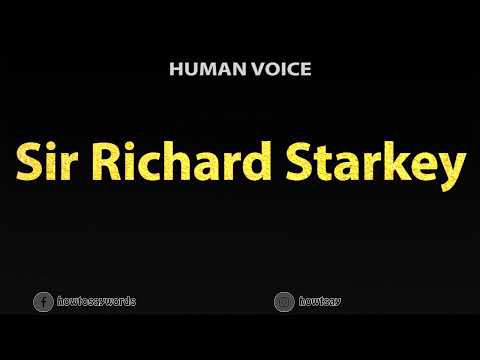 How To Pronounce Sir Richard Starkey