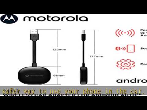 Motorola MA1 Wireless Android Auto Car Adapter - Instant Connection from Smartphone to Car Screen w