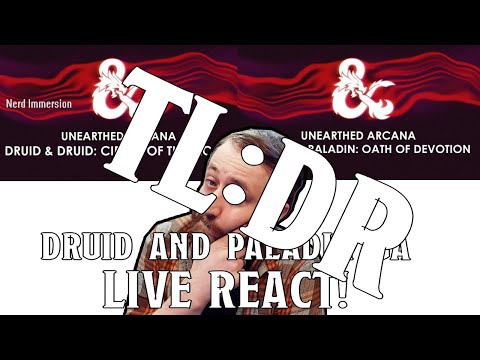 Unearthed Arcana: Druid and Paladin, the TL:DR Version (One D&D) | Nerd Immersion
