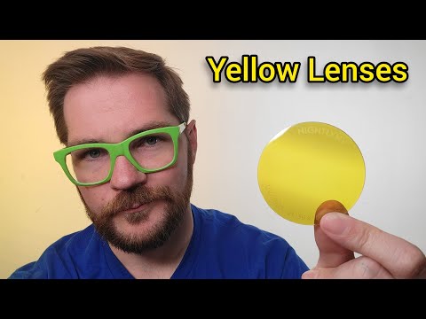Sunglasses Lens Color Ep: 5 Yellow Lenses, The Hazy Day, Foggy, Twilight, Night Time Computer Lens