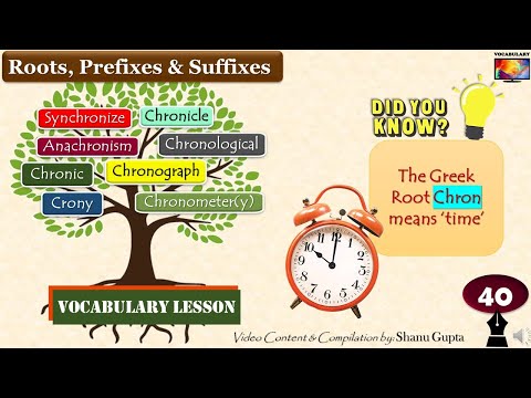 Word Root Chron and derived words Illustrated (Vocabulary through Roots, Prefixes and Suffixes)