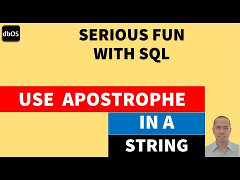Use apostrophe in a string | Use single-quote in a string