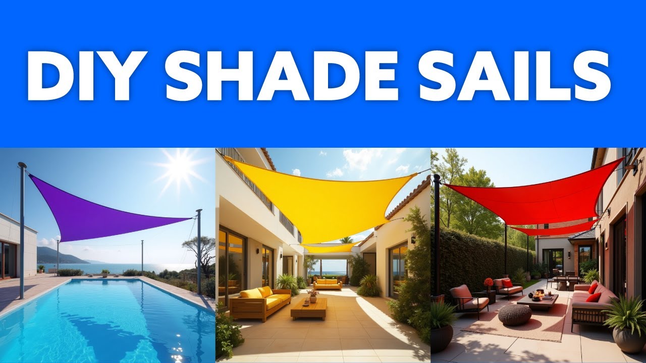 Outdoor Shades for Patio | DIY Sail Shade , Backyard Shade Ideas & Pool Shade Ideas