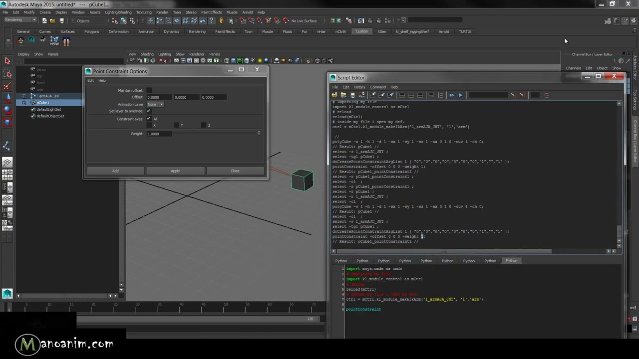 MAYA-PYTHON TUTORIAL pt8 - 101 moving objects with python