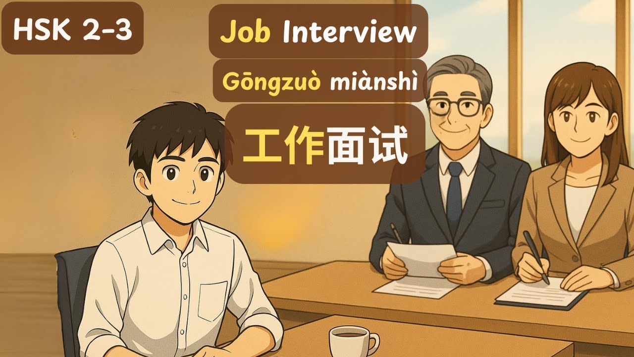 Job Interview | 工作面试 - Gōngzuò miànshì | Easy Chinese Podcast | HSK 2 - 3