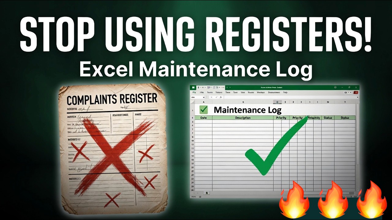 Maintenance Log Sheet / Complaint Tracker in Excel (Step-by-Step)