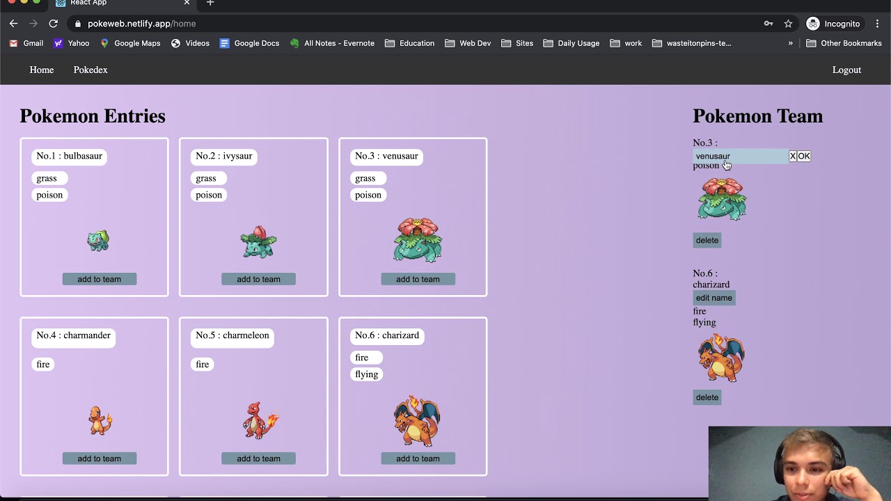 Project Demo: Pokeweb