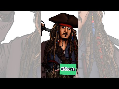 Coloring Jack Sparrow Drawing #Shorts