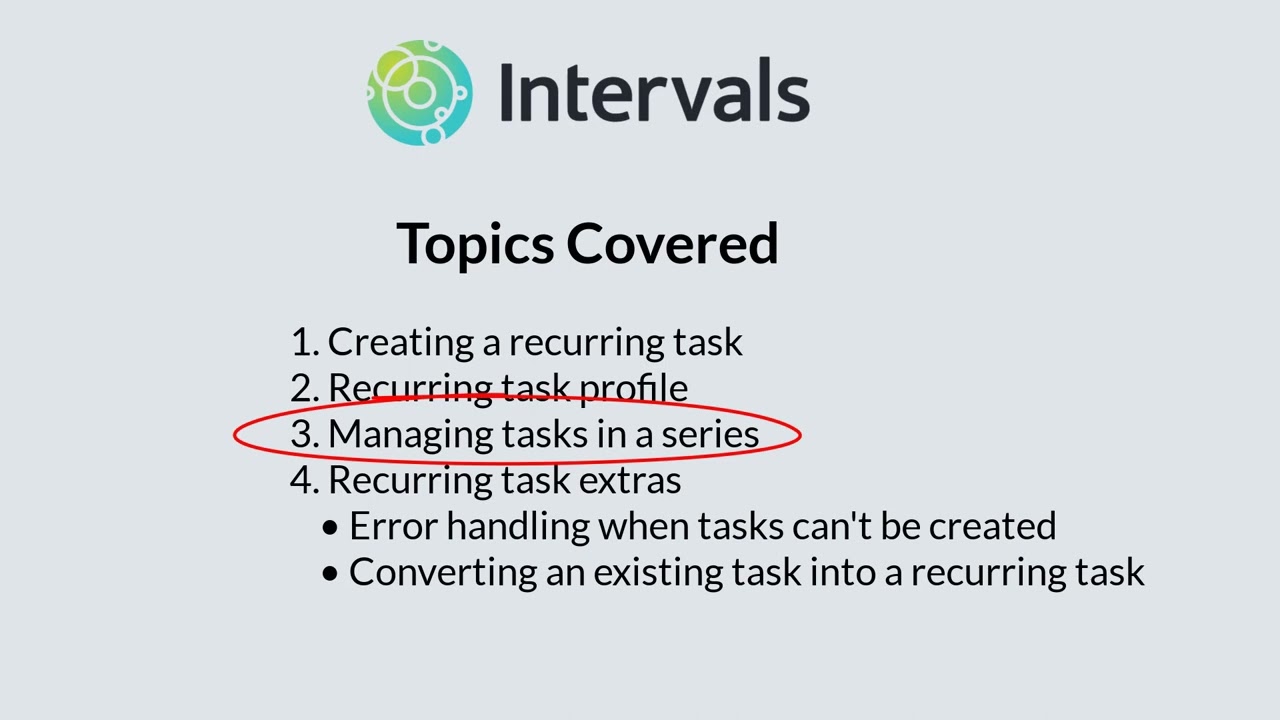 New Feature: Recurring Tasks | Intervals Software