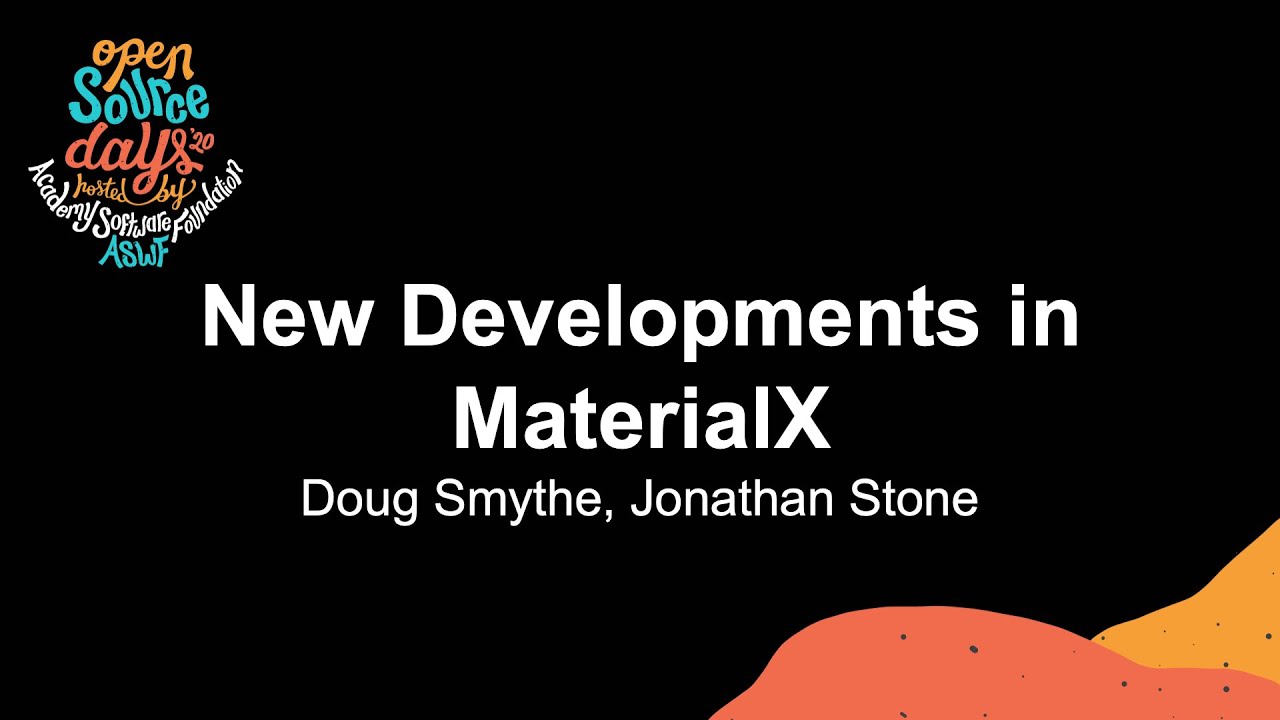 New Developments in MaterialX