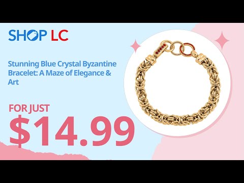 Red Austrian Crystal Byzantine Bracelet, ION Plated YG Steel (8.00 In)