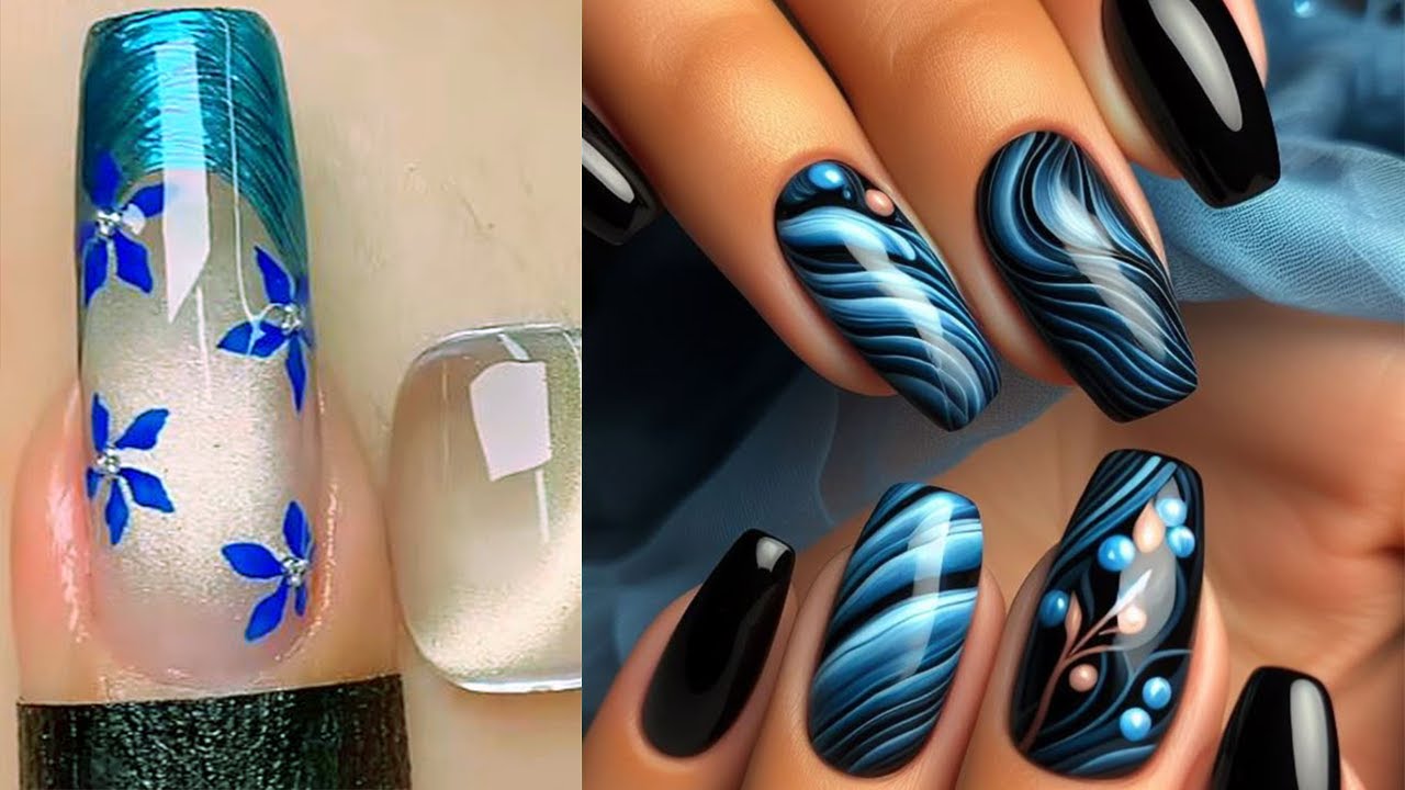Nail Art Inspiration 2025💅✨Stunning Blue Nail Art Designs That Will Leave You Mesmerized!