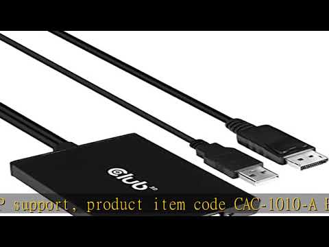 Club 3D CAC-1010 DisplayPort to DVI Dual-Link DVI-D Active Adapter for Your Monitor/Display - USB A