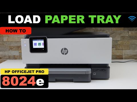 HP OfficeJet Pro 8024e Loading Paper Tray.