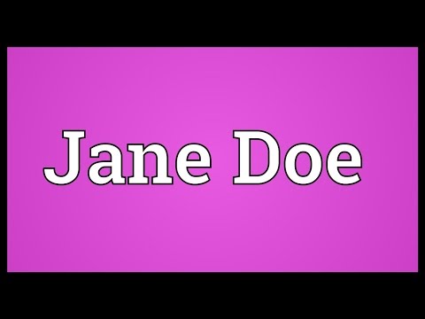 Jane Doe Meaning