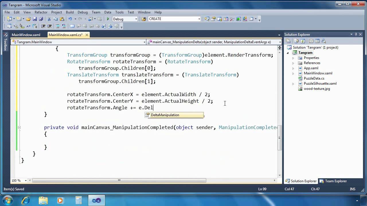 Windows 7 in 7: Manipulation in WPF and Windows 7