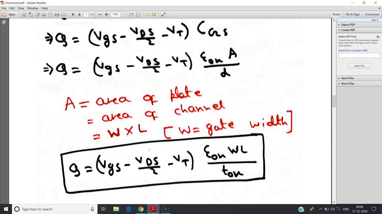 Drain Current expression in MOSFET(PART2)