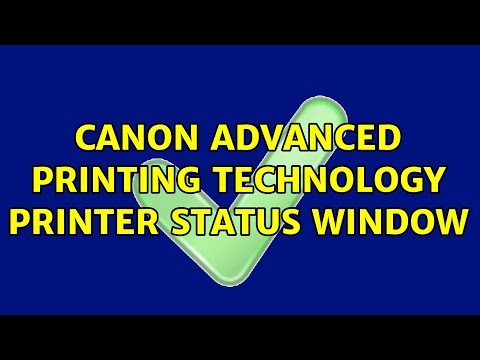 canon advanced printing technology printer status window