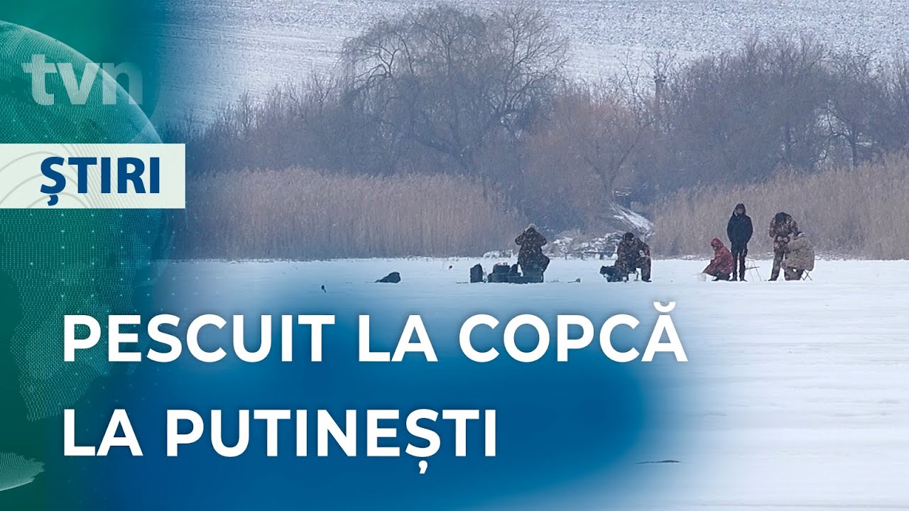 VIDEO Pescarii de la Florești au ieșit pe gheață: „Acesta este un hobby ...