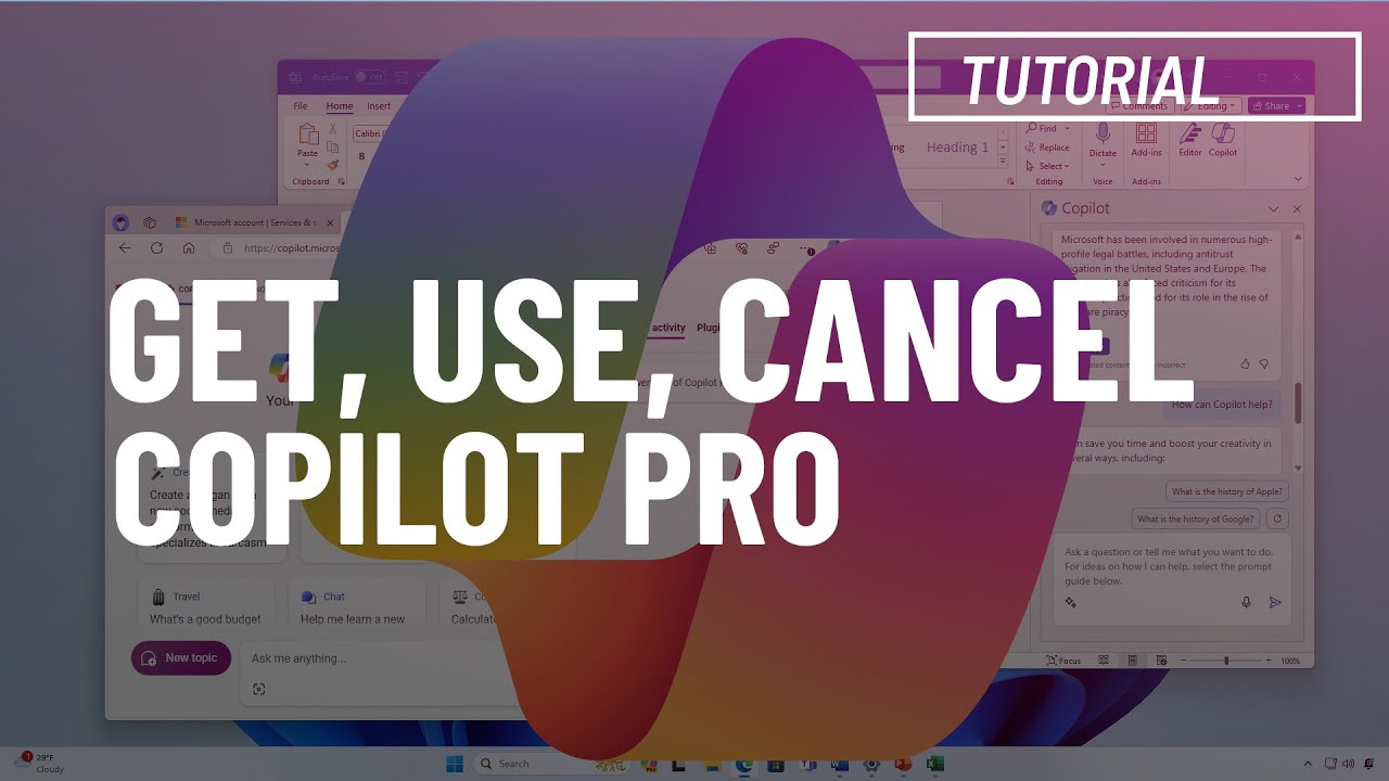 Microsoft Copilot Pro: Subscribe process, how to use, cancel service