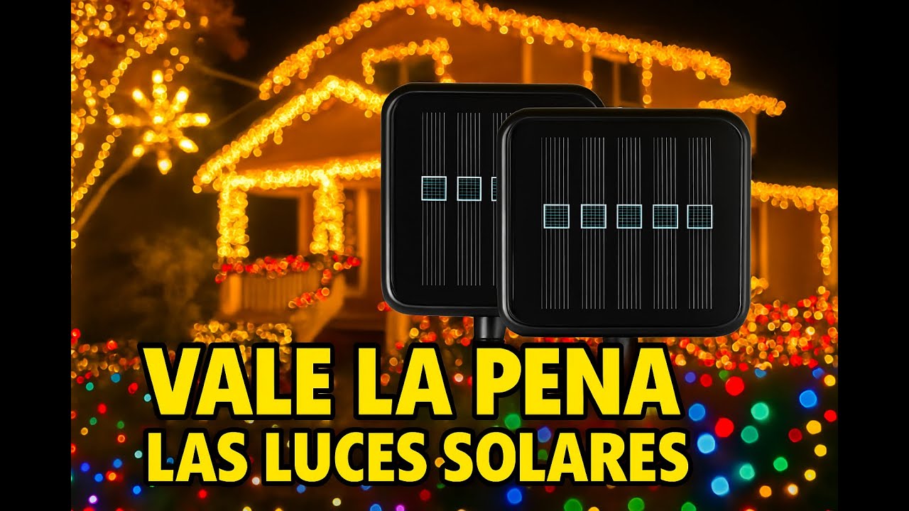 LUCES DE NAVIDAD CON CARGADOR SOLAR (VALE LA PENA )