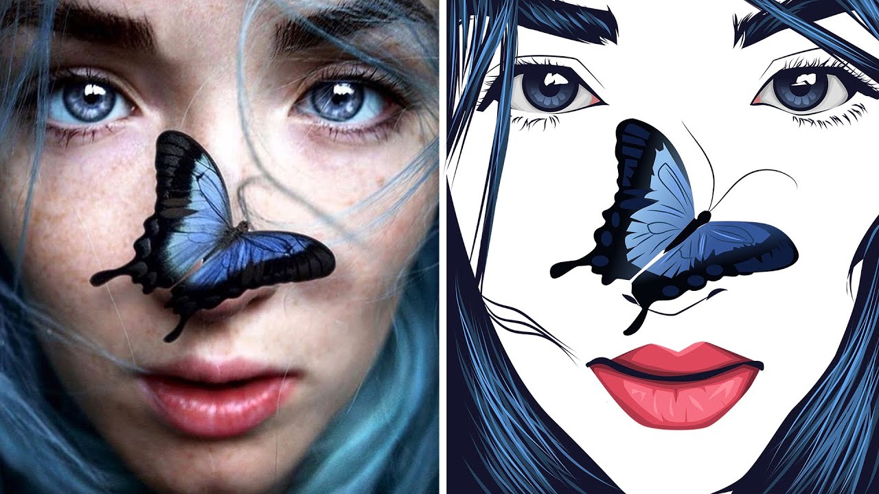 How to Draw Vector art with Mouse - full tutorial