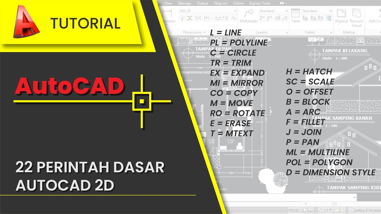 22 Basic Commands Frequently Used in AutoCAD 2D