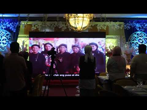 Singing of the ARMM Hymn during the celebrations of its 29th ...