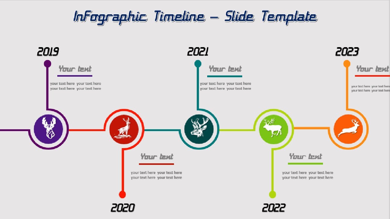 106-Create 5 Circular Infographic Timeline /Slide Template/PPT Template/Graphic Design