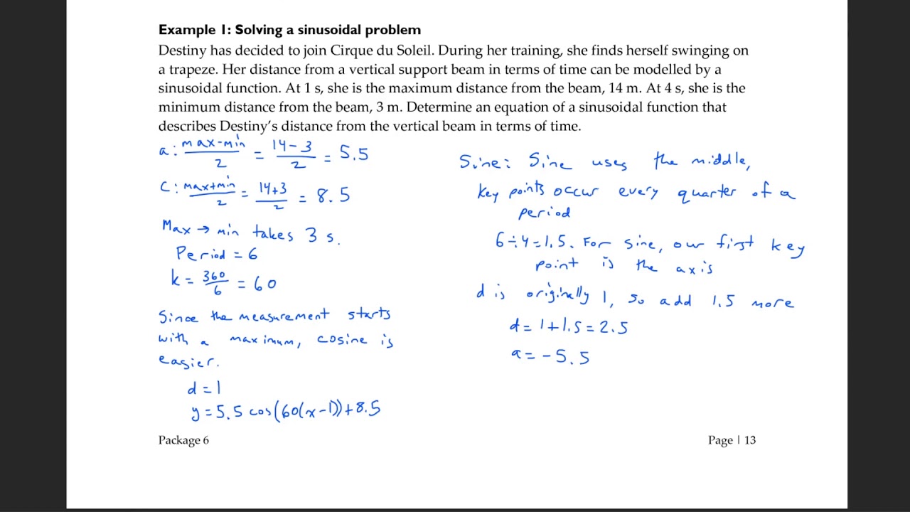 6.7 - Solving Problems Using Sinusoidal Models