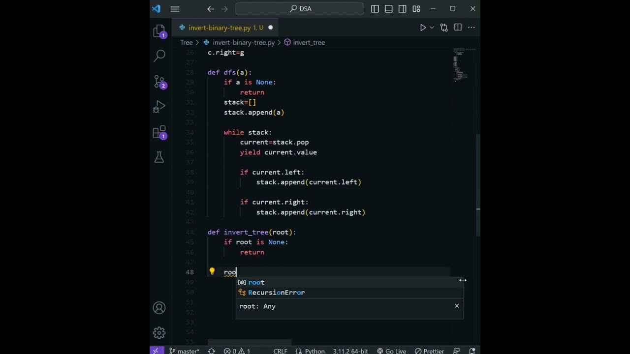 Invert a Binary Tree with Python