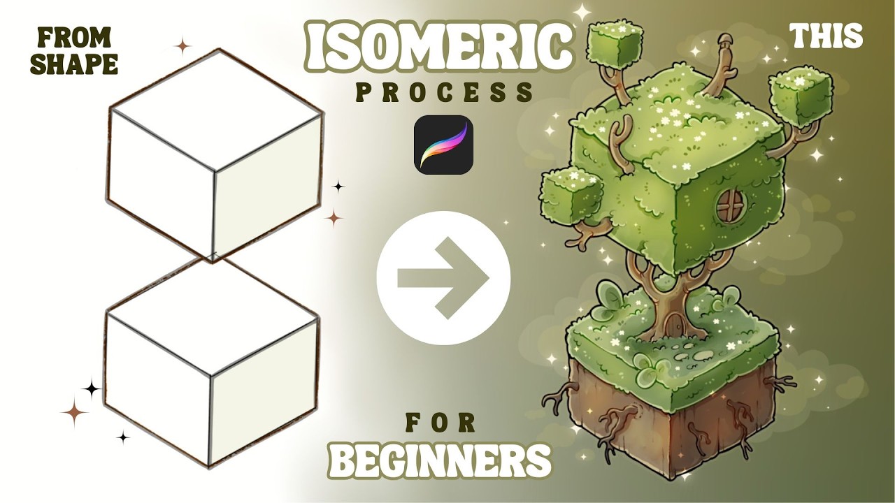 Isometric Drawing Practice for Beginners | How to Draw Your First Isometric Art