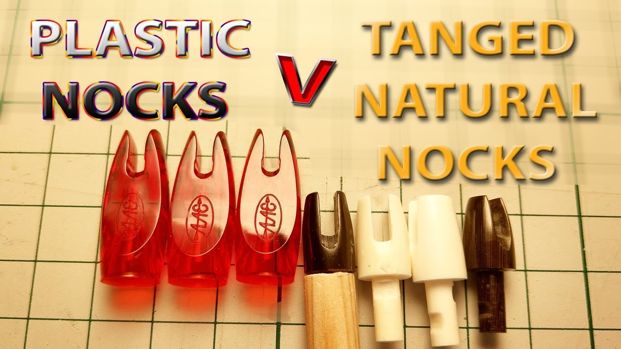 How to insert a tanged horn nock into an arrow shaft, insert nock