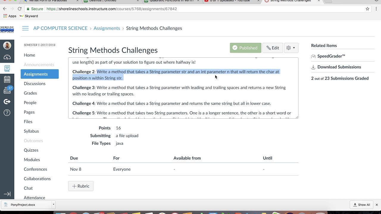 String Methods Challenges (Problems 1 through 4)